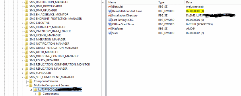 Issue removing old SQL Server from ConfigMgr